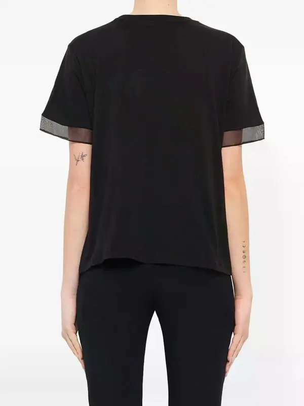 Alexander McQueen Fish Skull-printed Sheer-trim T-shirt