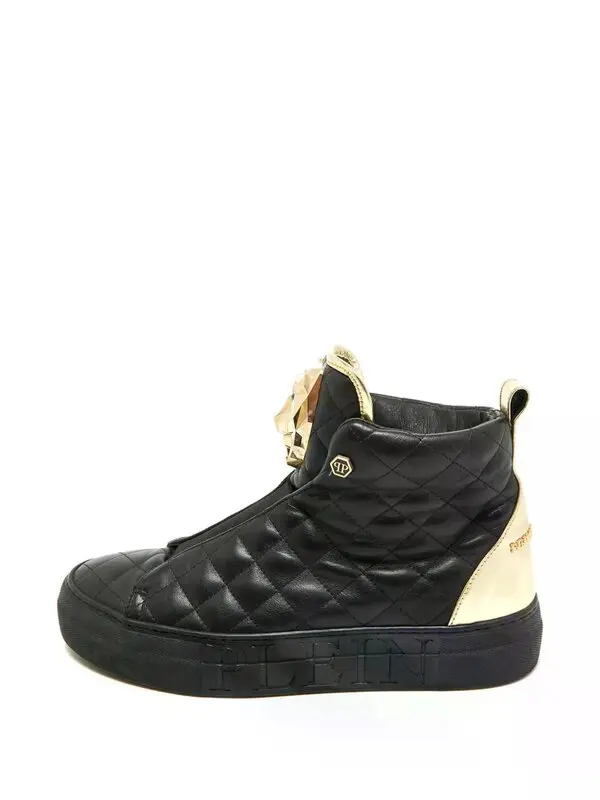 Philipp Plein Quilted Crystal-embellished Sneakers