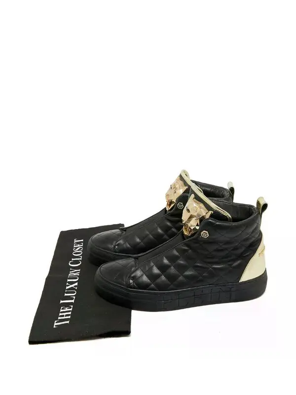 Philipp Plein Quilted Crystal-embellished Sneakers