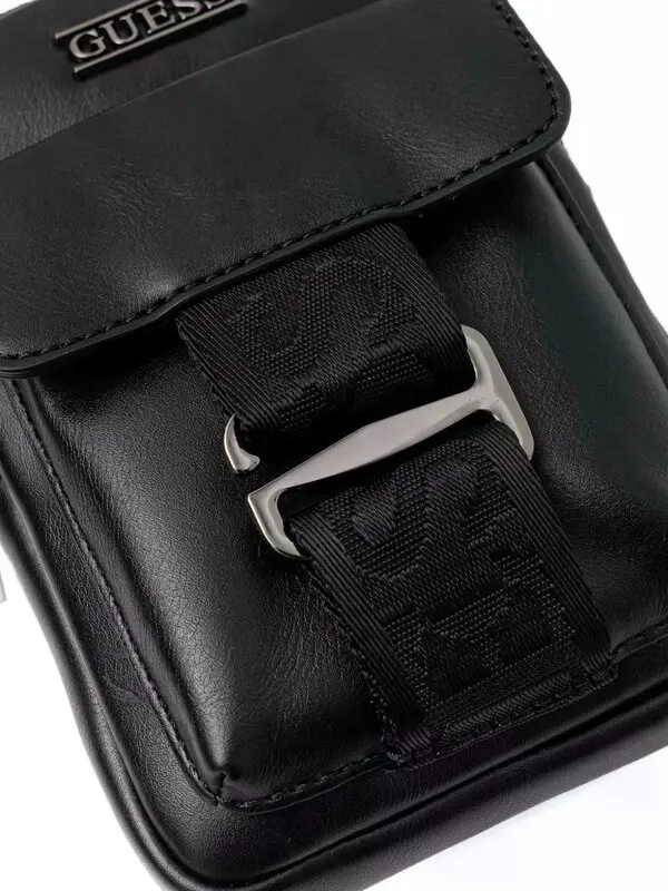 Guess Boston Logo-plaque Flap-pocket Messenger Bag