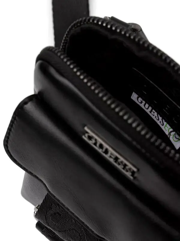 Guess Boston Logo-plaque Flap-pocket Messenger Bag