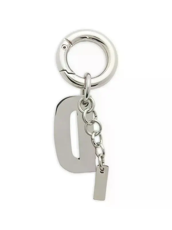 DIESEL® Rhinestone-embellished D-pendant Keyring