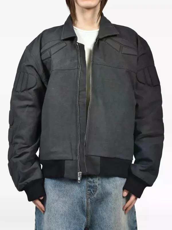 SATOSHI NAKAMOTO Padded Panelled Bomber Jacket