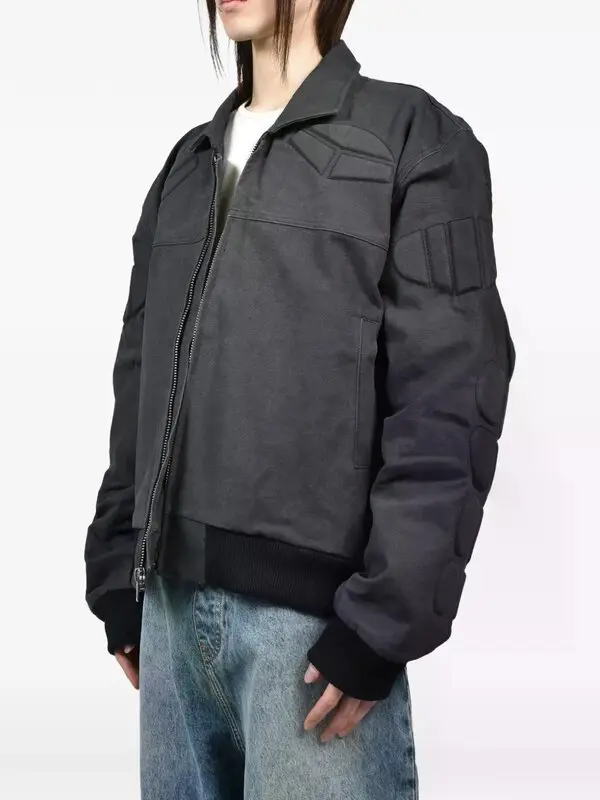 SATOSHI NAKAMOTO Padded Panelled Bomber Jacket