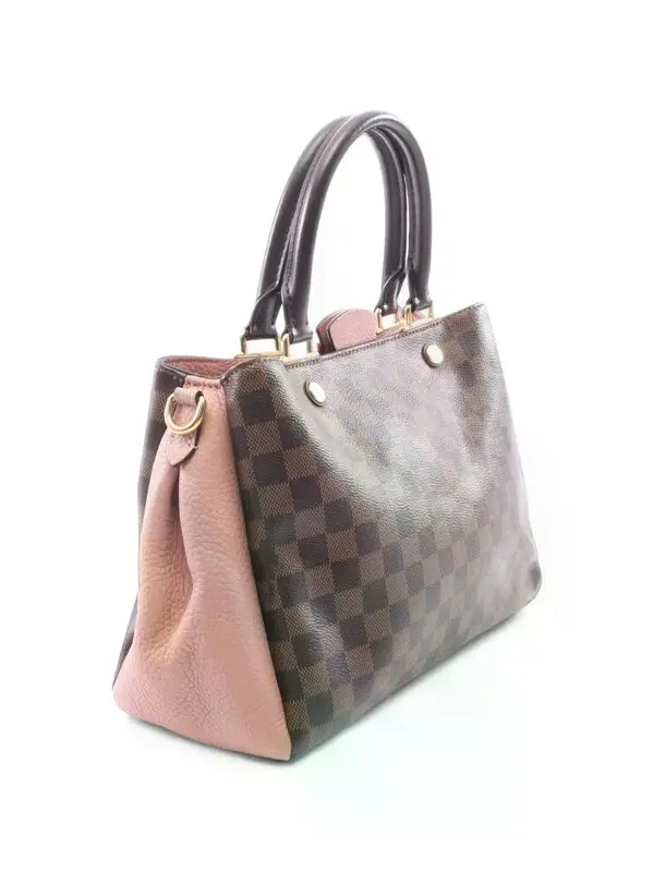 LOUIS VUITTON Brittany Damier Ebène Magnolia Tote Bag - Brown