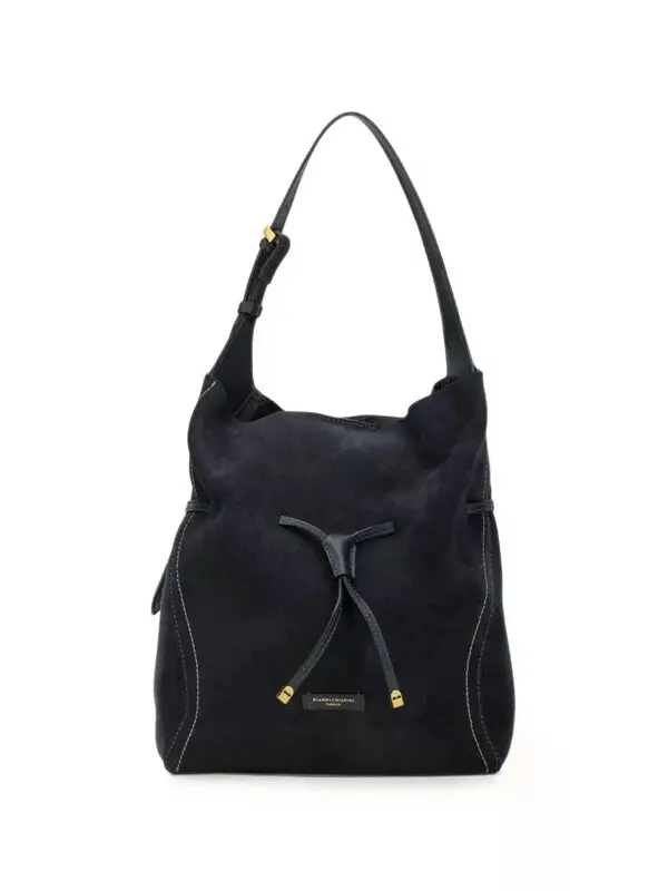 GIANNI CHIARINI Sienna Drawstring Suede Shoulder Bag