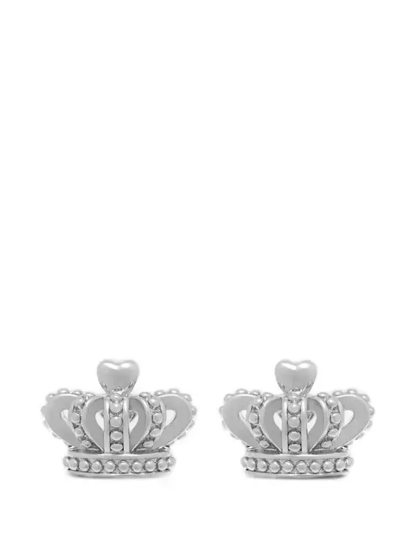 Juicy Couture Icon Crown-motif Stud Earrings - Silver