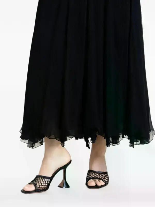 Amina Muaddi Lupita Net Sandals