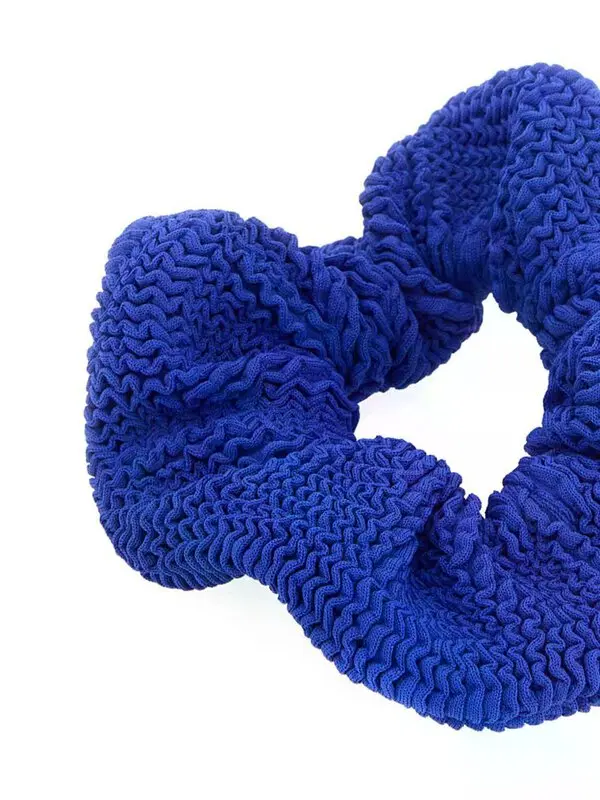 Hunza G Crinkled-effect Scrunchie - Blue