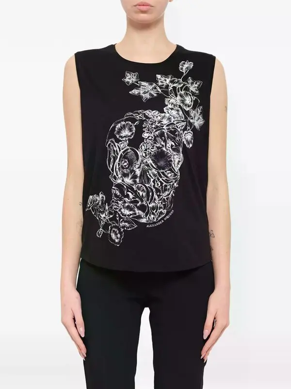 Alexander McQueen Life Skull-print Sleeveless Top