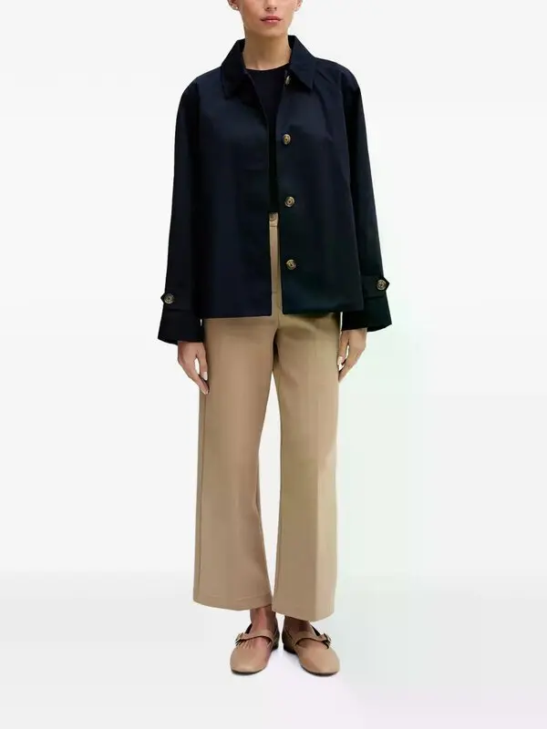 BENETTON Button-cuff Raglan-sleeve Coat