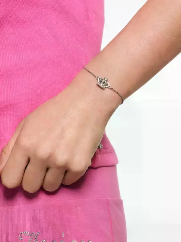 Juicy Couture Crystal-embellished Crown-pendant Bracelets