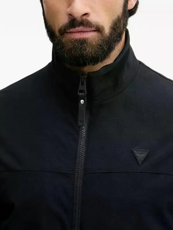 Guess Logo-patch Zip-up Jacket