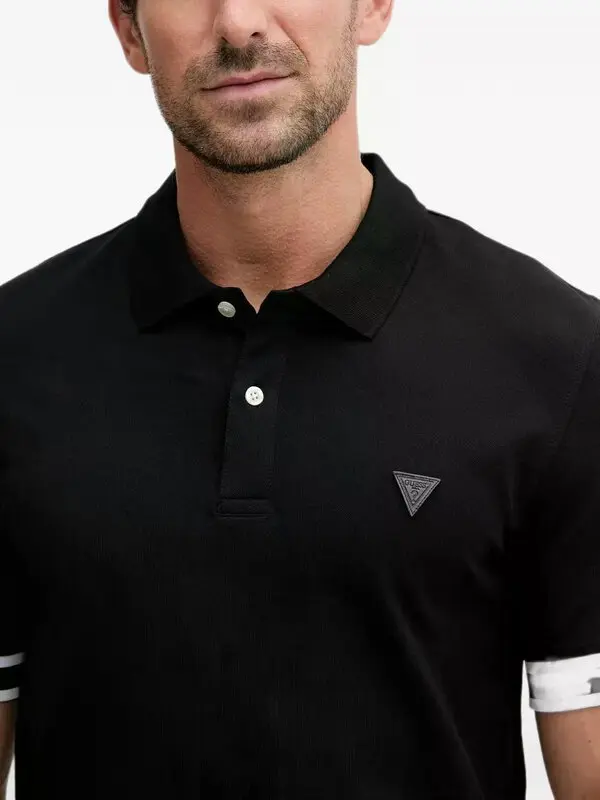 Guess Logo-patch Cotton Polo Shirt