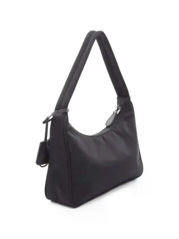 Prada 2010s Mini Re-edition 2000 Logo-plaque Handbag