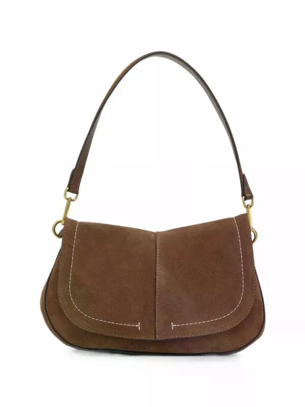 GIANNI CHIARINI Helena Round Suede Shoulder Bag