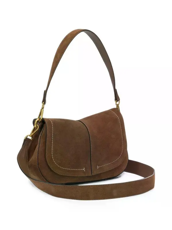 GIANNI CHIARINI Helena Round Suede Shoulder Bag