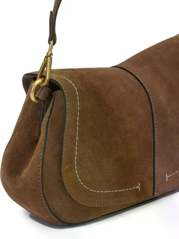 GIANNI CHIARINI Helena Round Suede Shoulder Bag