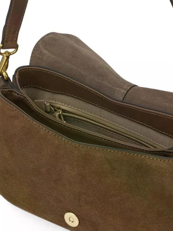 GIANNI CHIARINI Helena Round Suede Shoulder Bag