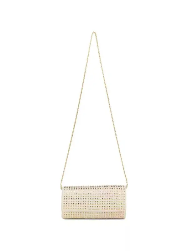 KAT MACONIE Victoria Stud-embellished Chain-link Shoulder Bag - White