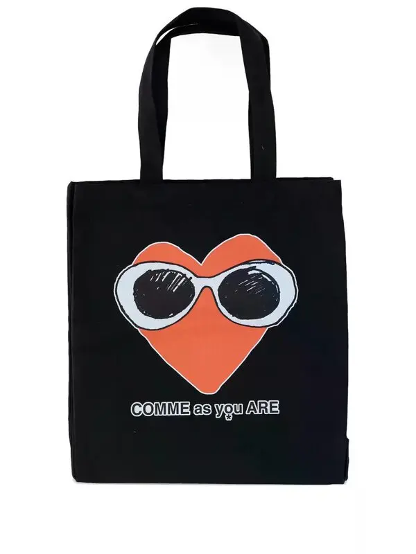 BLACK SCORE Cotton Tote Bag - Black