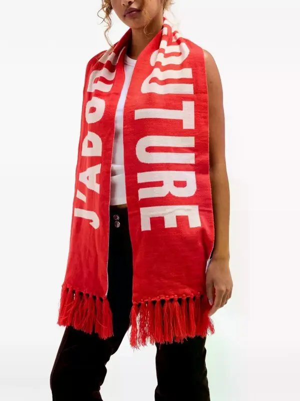 Juicy Couture Logo-intarsia Fringed Scarf