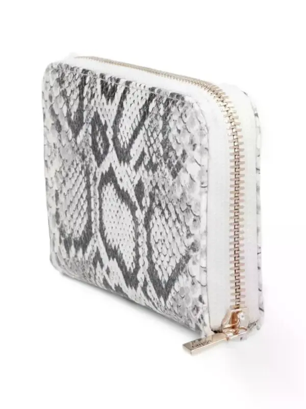 Guess Bianca Snake-effect Logo-plaque Wallet