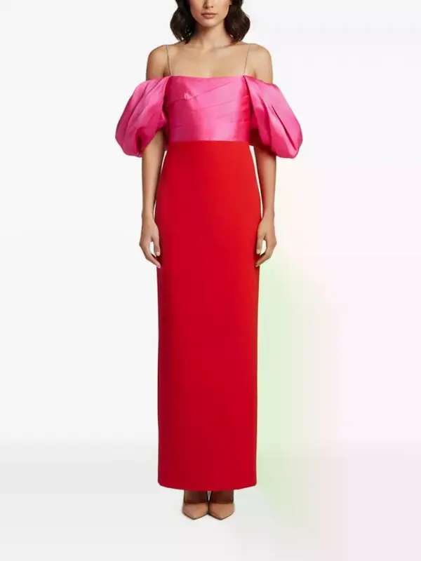Solace London Puff-sleeves Maxi Dress