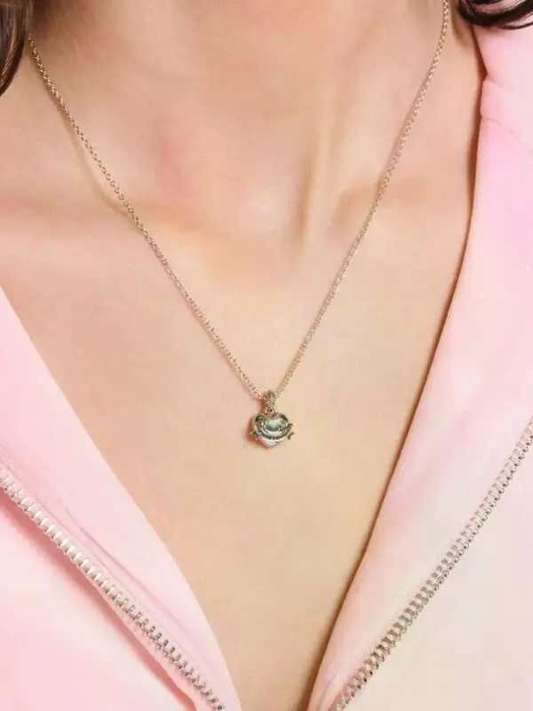 Juicy Couture Icon Heart Pendant Necklace - Silver