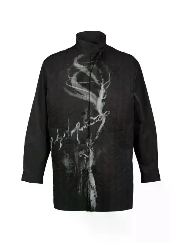 Yohji Yamamoto Logo-print Padded Coat