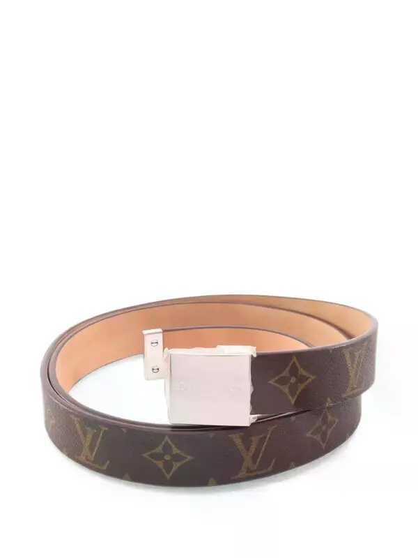 LOUIS VUITTON 2001 Monogram Carre Belt