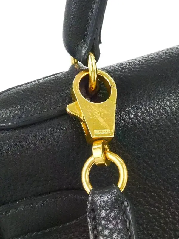 Hermès 1996 Togo Kelly 32 Tote Bag - Black