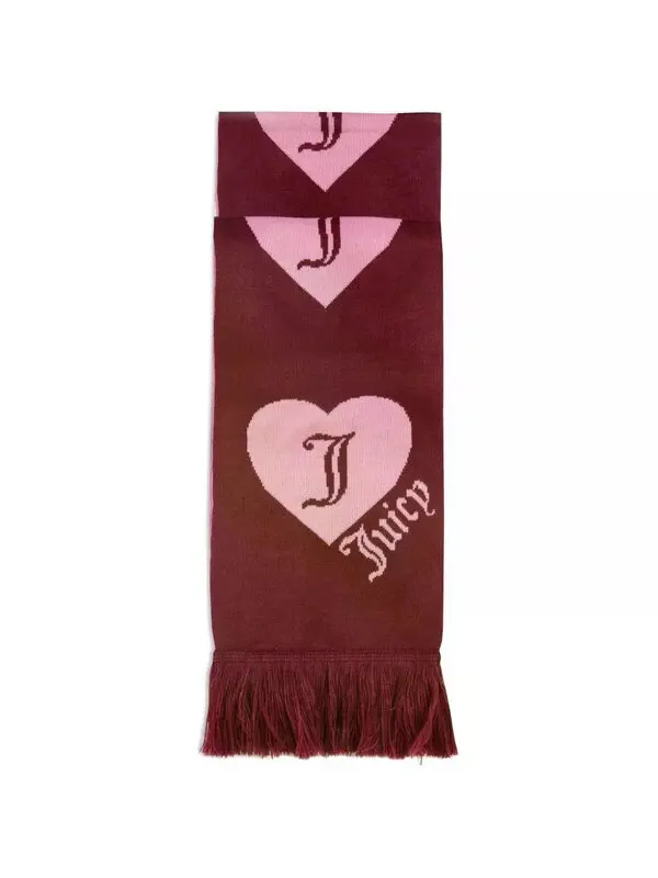 Juicy Couture Fringed Scarf - Red