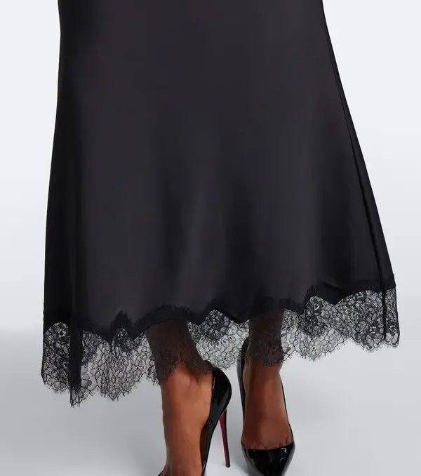 SELF-PORTRAIT Lace-trimmed Belted Blazer Dress
