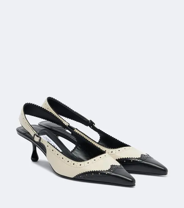 JIMMY CHOO Amel Leather Slingback Pumps