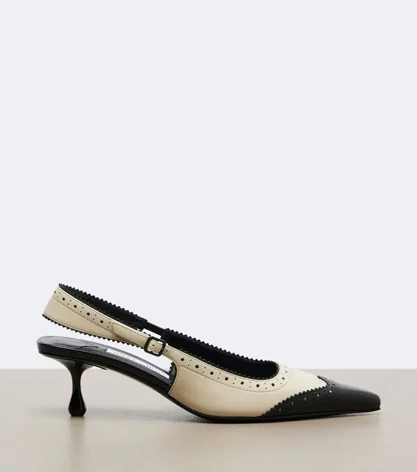 JIMMY CHOO Amel Leather Slingback Pumps