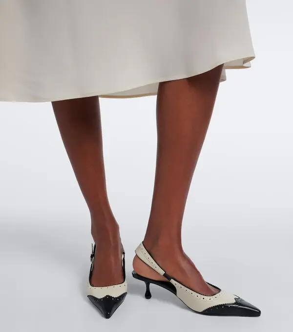 JIMMY CHOO Amel Leather Slingback Pumps
