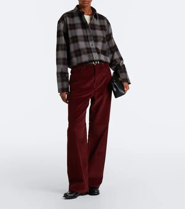 RÓHE Checked Cotton Flannel Shirt