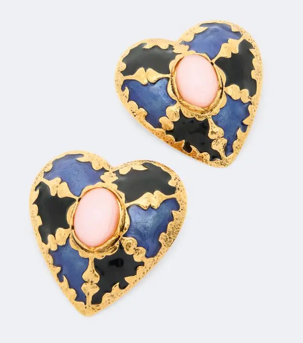 Saint Laurent Embellished Clip-on Earrings