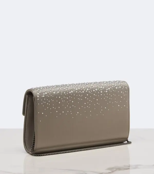 ROGER VIVIER Efflorescence Embellished Satin Clutch