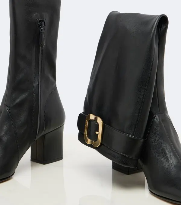 Miu Miu Leather Knee-high Boots