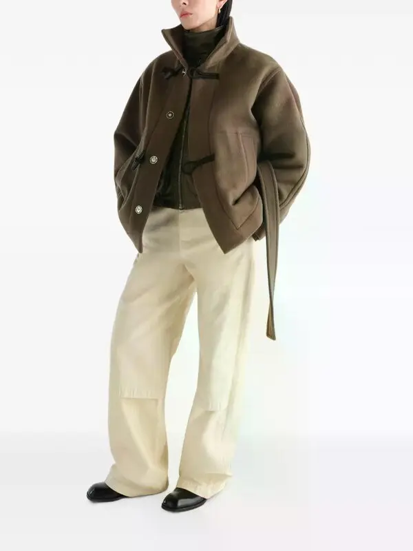 LEMAIRE Short Duffle Coat In Wool