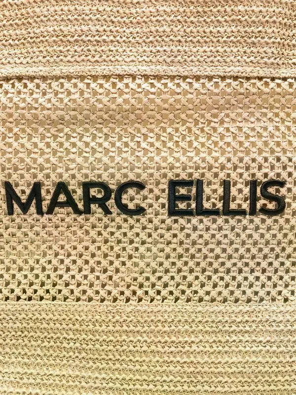 MARC ELLIS Logo-embroidered Woven Shoulder Bag