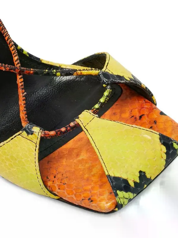 Attico Adele Python-embossed Sandals