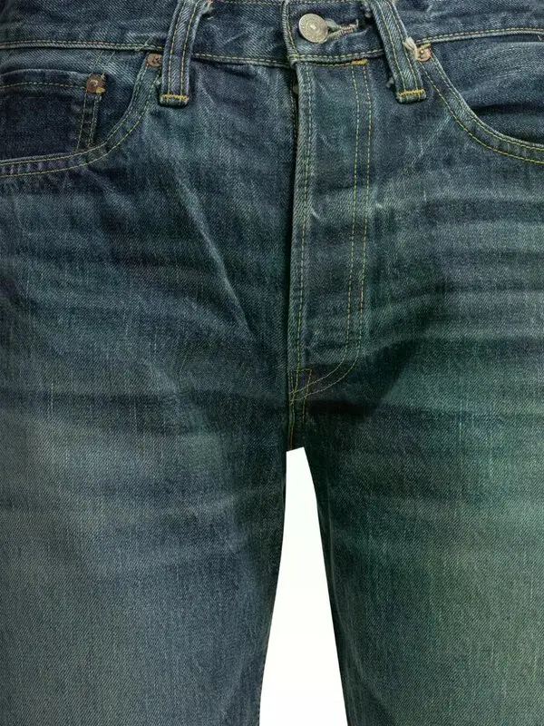 SUGAR CANE JEANS Logo-patch Straight-leg Jeans
