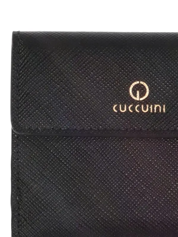 GIANNI CUCCUINI Logo-print Saffiano-leather Wallet