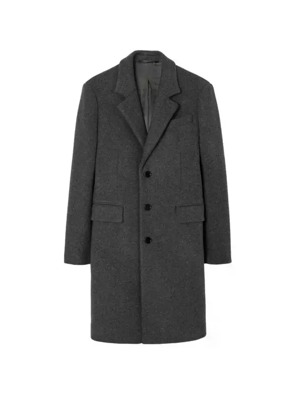 Burberry Single-breated Wool Coat