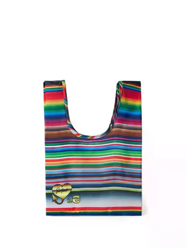 B.EAUTIFUL Striped Logo-motif Tote Bag