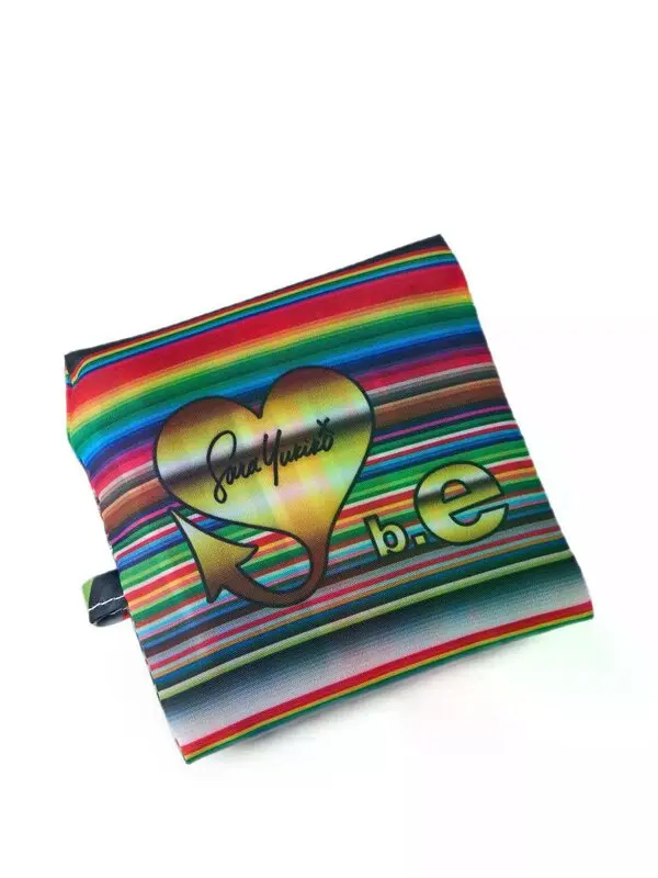 B.EAUTIFUL Striped Logo-motif Tote Bag