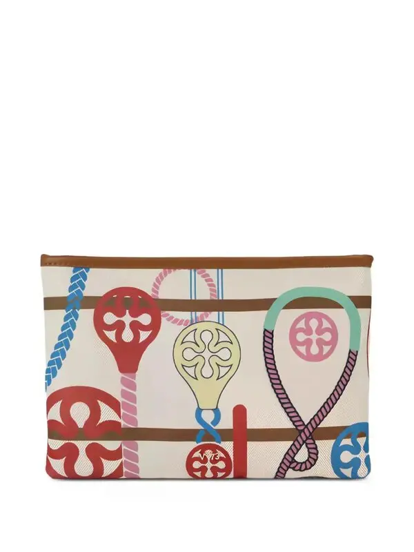 V°73 Guenda Graphic-print Clutch Bag